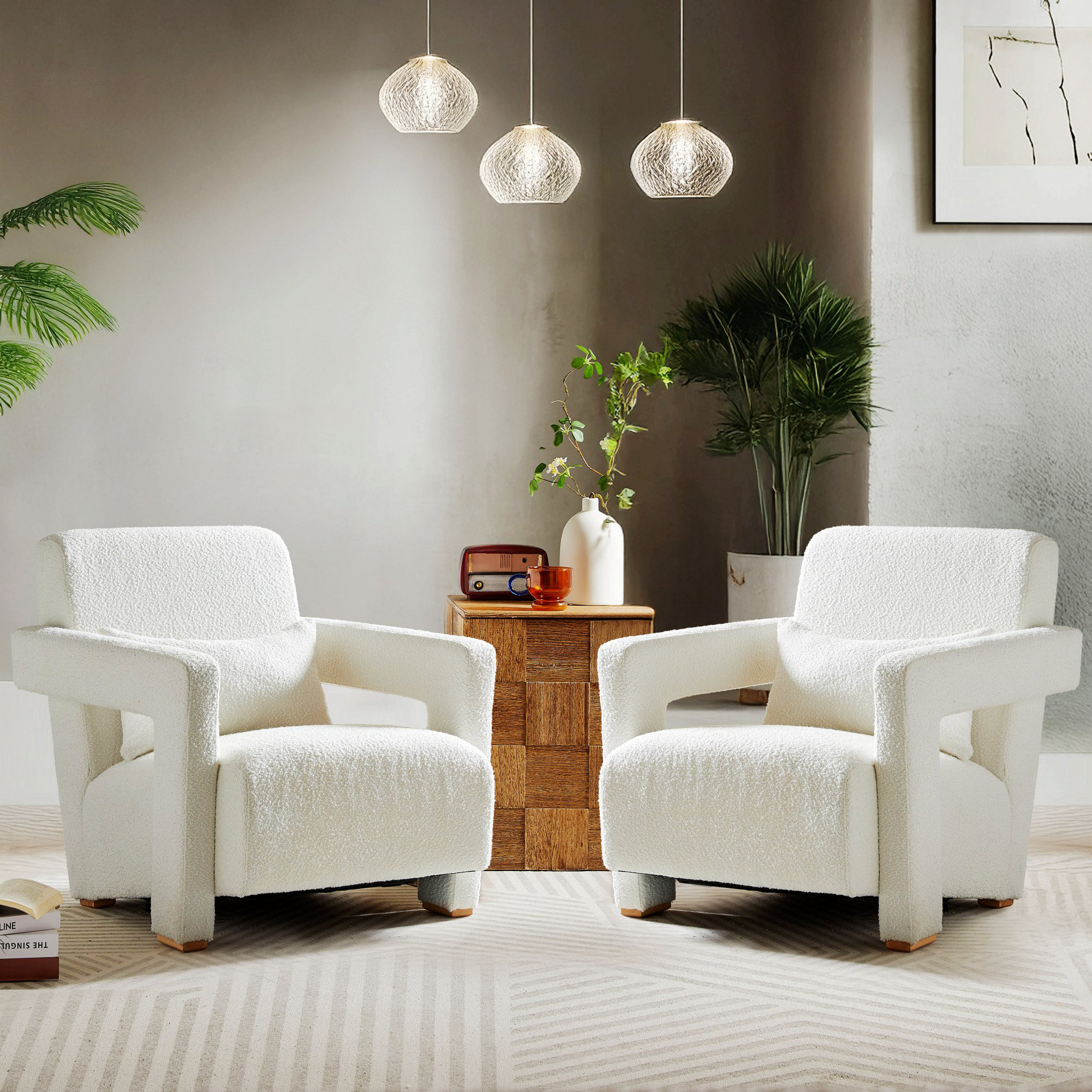 Corrigan Studio Set Of 2 Armchair, Accent Chair For Living Room And ...