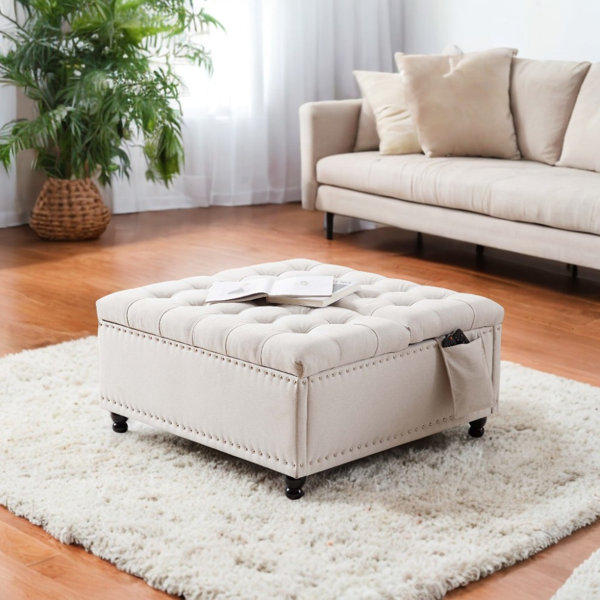 Alcott Hill® 1pc, Large Storage Footstool Coffee Table With Lifting Top ...