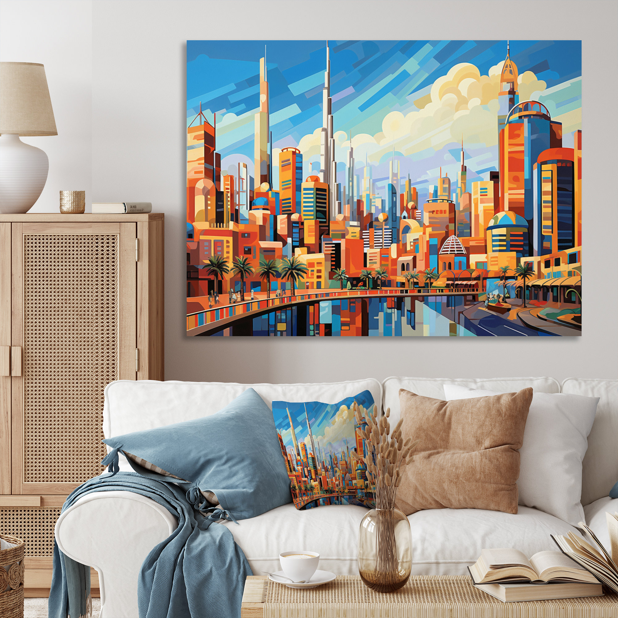 Latitude Run® Pop Art Dubai Cityscape III - Cityscapes Wall Decor ...