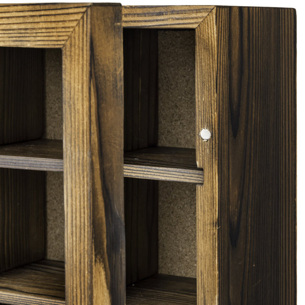 MyGift 12.9'' H x 10.1'' W Wood Trophy Display Case | Wayfair