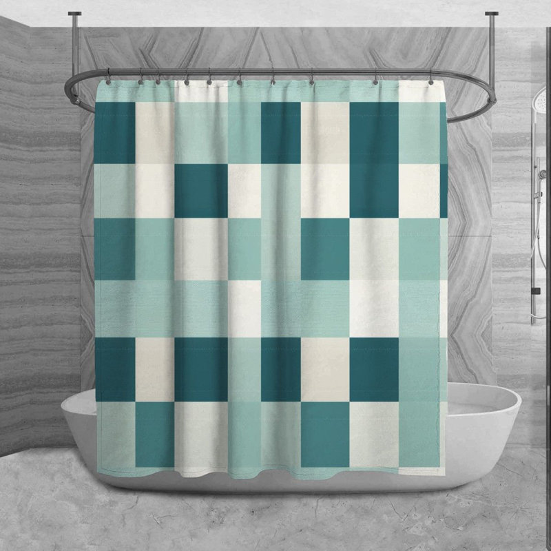 East Urban Home Collinward Checkered Shower Curtain | Wayfair
