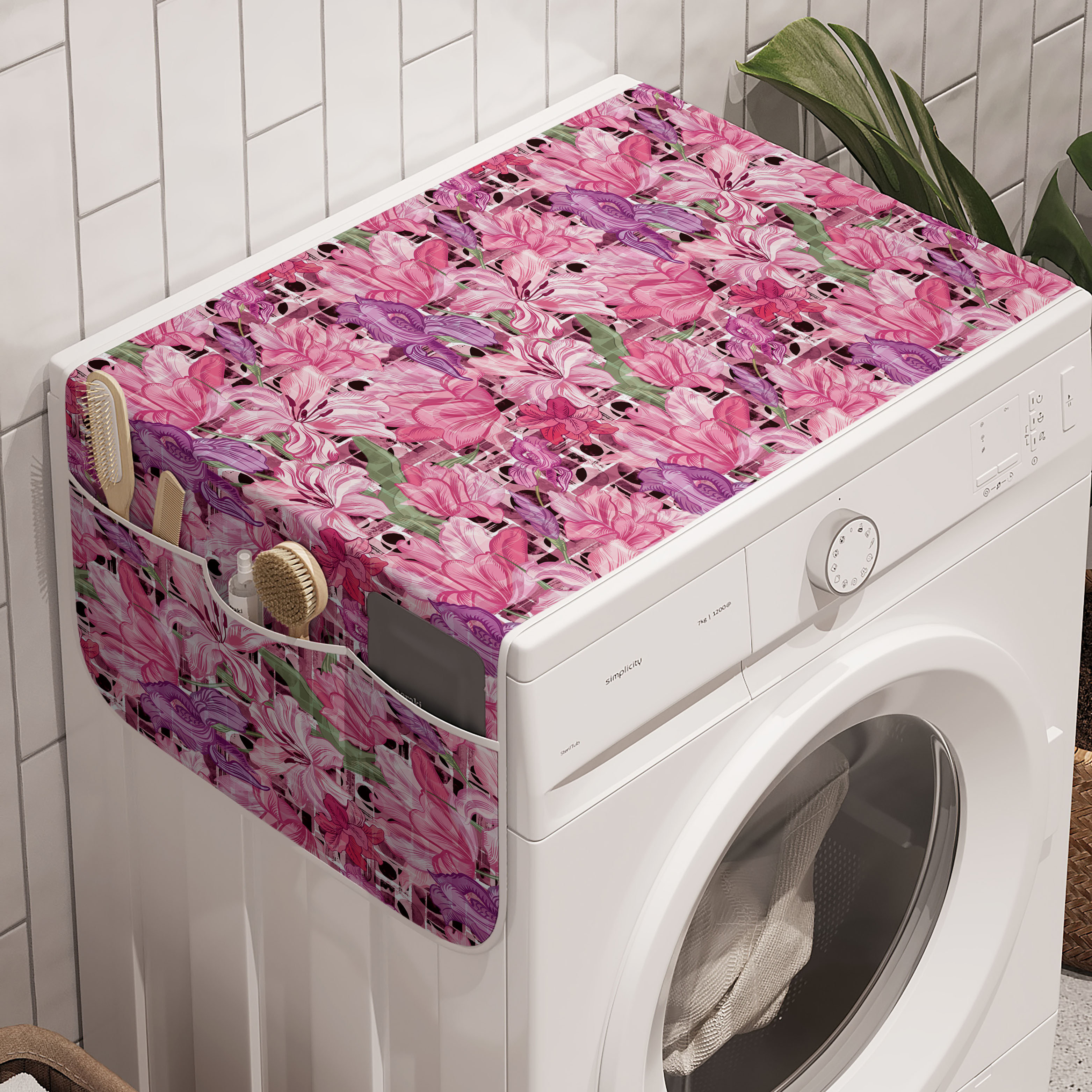 East Urban Home Dreamy Floral Washing Machine Organizer Pack of 2 47" x ...