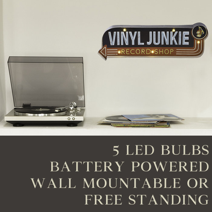 Williston Forge 7'' Music Themed Marquee Sign & Reviews | Wayfair