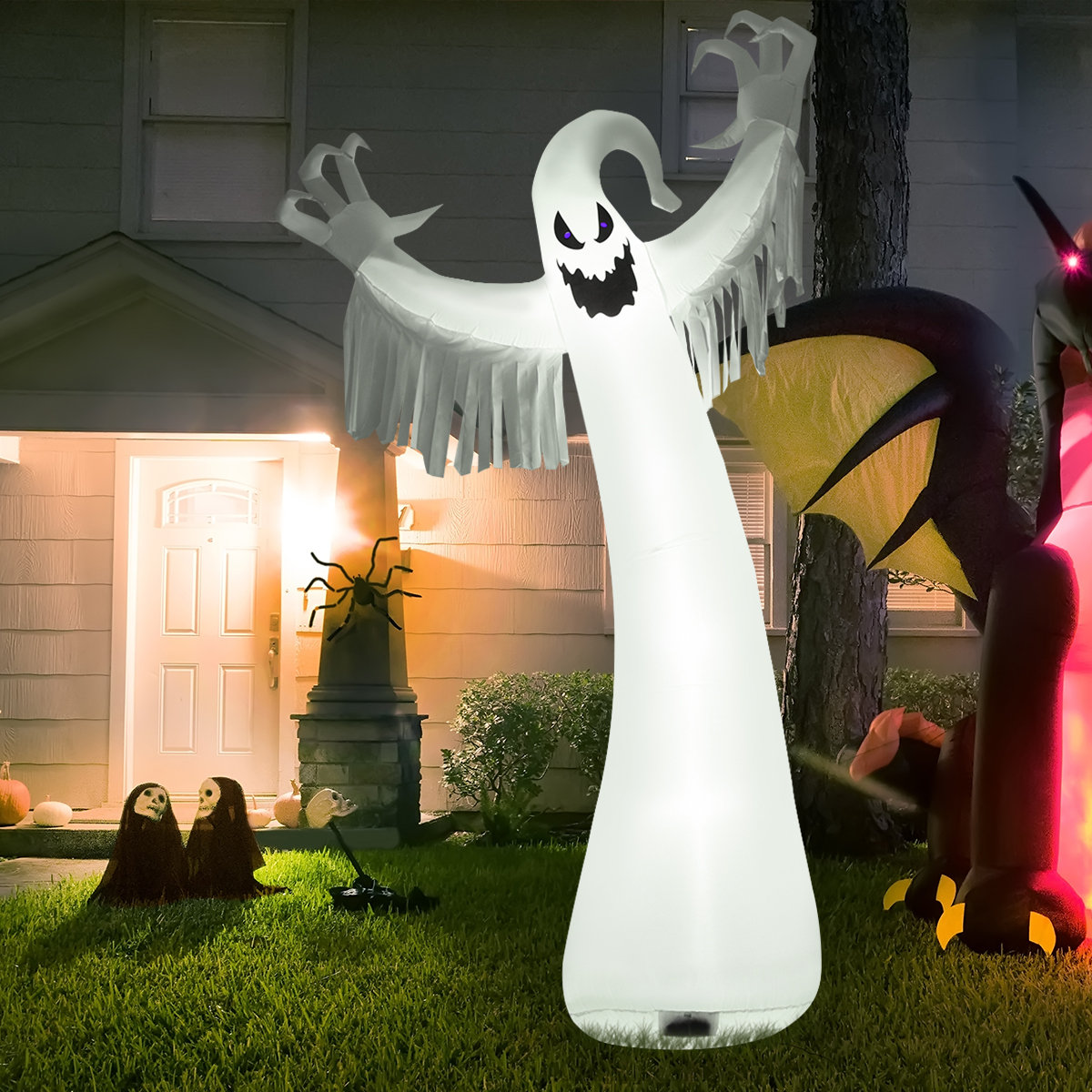 The Holiday Aisle® Blow up Ghost Inflatable & Reviews | Wayfair
