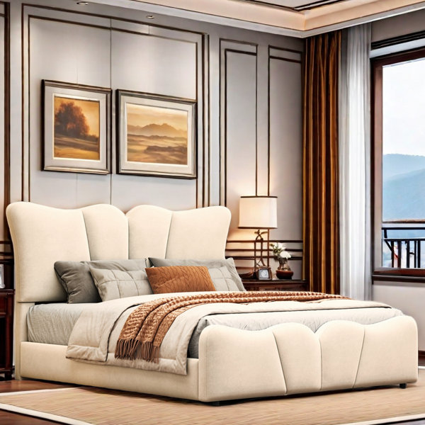 Disney Upholstered Platform Bed With Distinctive Headboard And ...