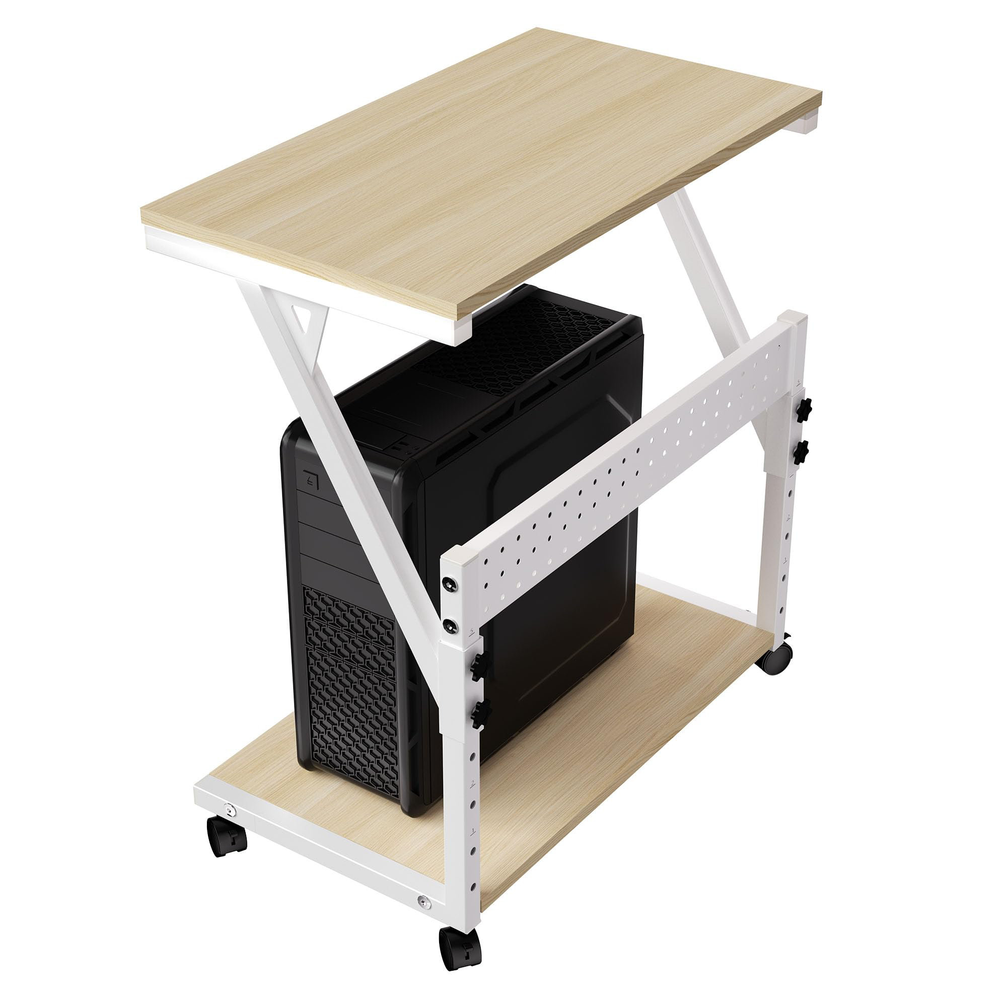 HUDSON & ASHTON LLC Height Adjustable, Dual Layer ATX Case CPU Cart ...