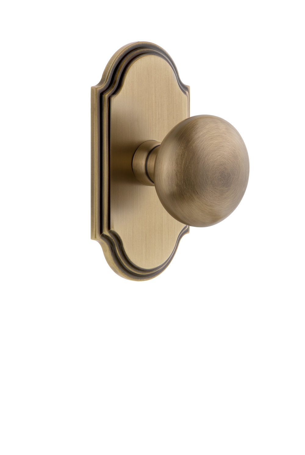 Grandeur Arc Plate Double Dummy with Fifth Avenue Door Knob | Wayfair
