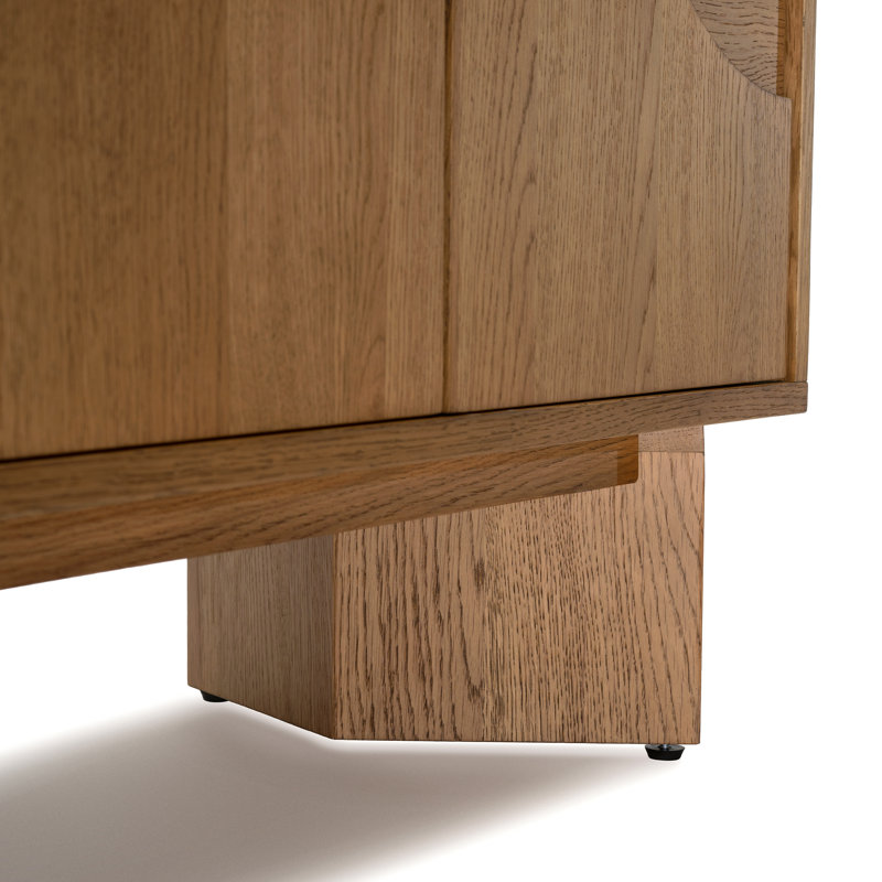 Corrigan Studio® Corrigan Studio Malyun 2 Door USA Oak Wooden Accent ...