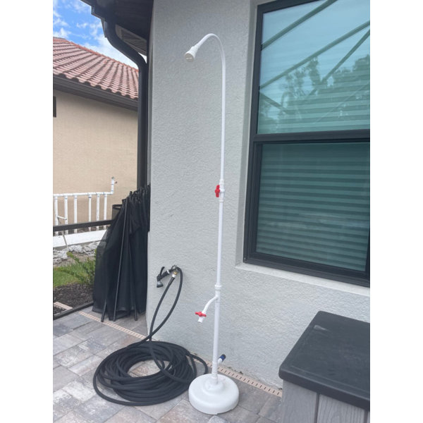 Beniar Tube Style 7 Foot Poolside Shower, Adjustable Head & Foot Tap ...