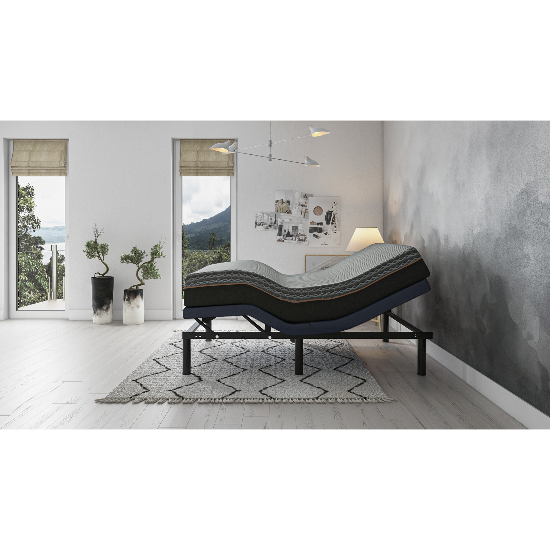 Alwyn Home Queen-size Adjustable Bed Base With Head And Foot Position ...