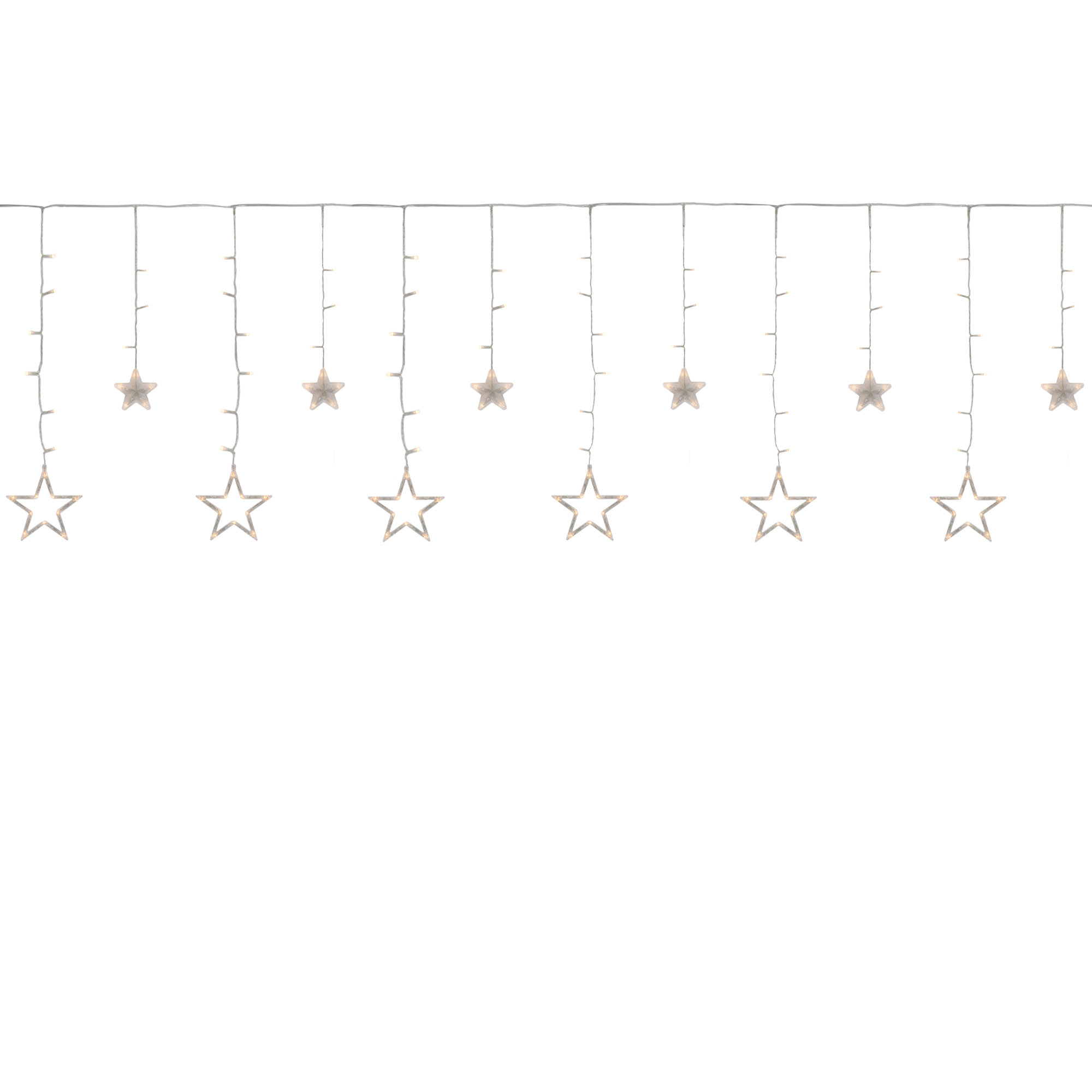 Northlight Seasonal 138 Clear LED Star Drop Window Curtain Christmas ...