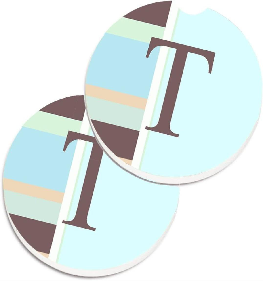 Frifoho Letter T Initial Monogram Car Coaster | Wayfair