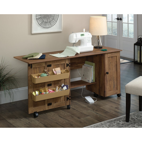 Sauder 40.079'' x 19.449'' Sewing Table with Wheels & Reviews - Wayfair ...