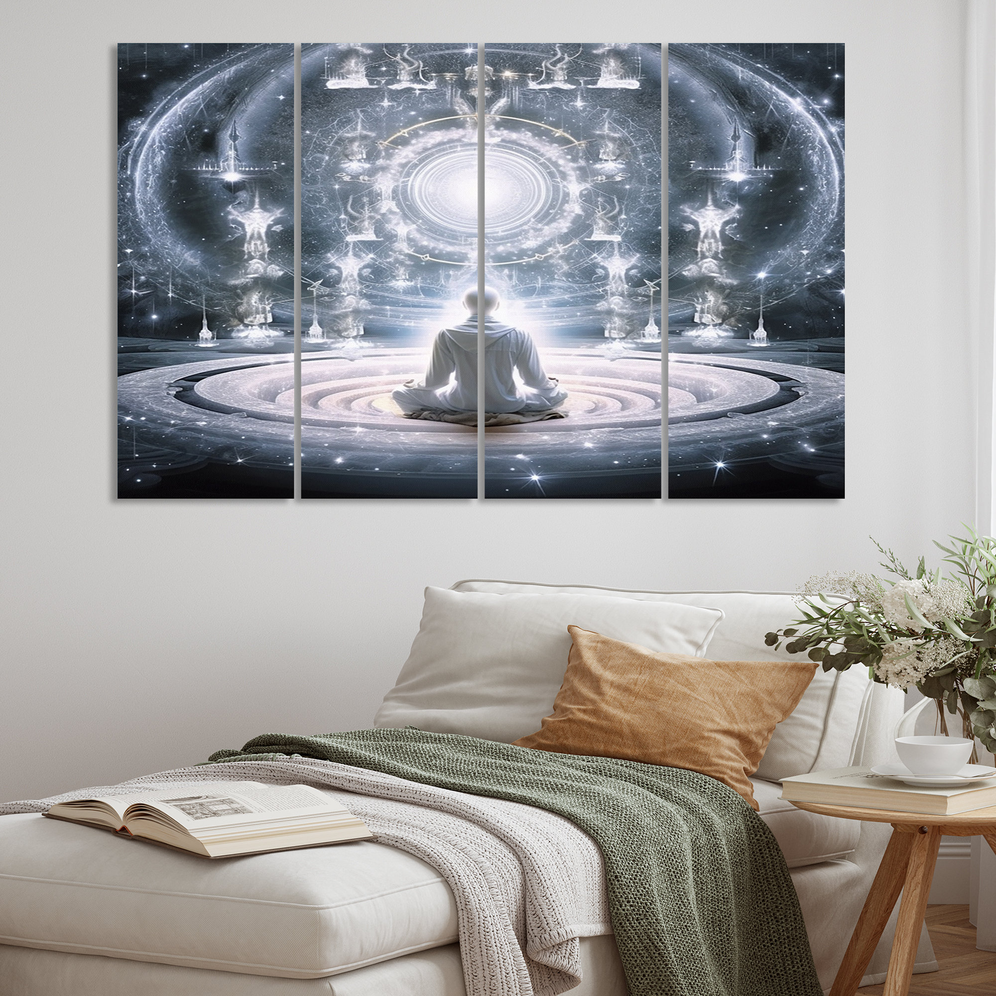 Design Art Galatic White Portal Sacred Meditation I - Meditation Wall ...