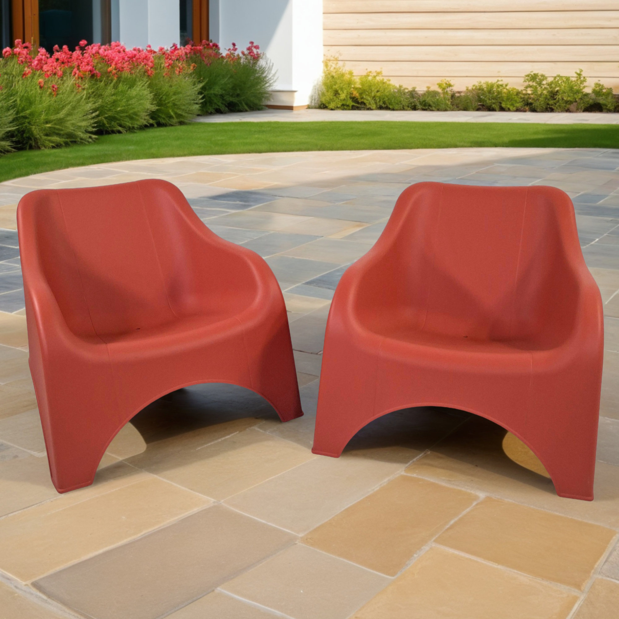 Trabella VERONA RELAX Lounge Chair Aqua Blue Pack of 2 | Wayfair.co.uk