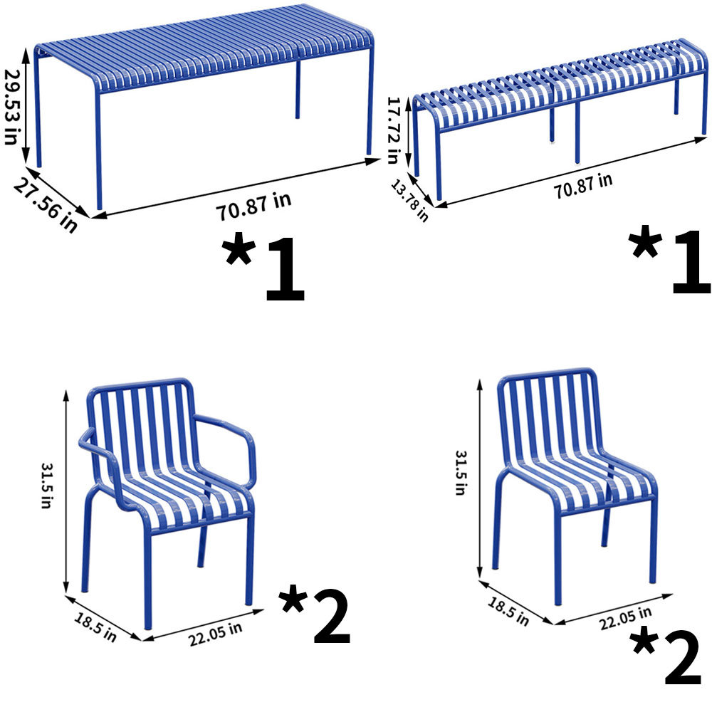Corrigan Studio® Outdoor leisure simple table and chair set | Wayfair