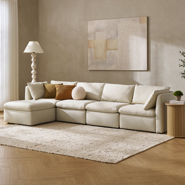 Mopio Oversized Modular Sectional Sofa With Fully Removable Covers And ...