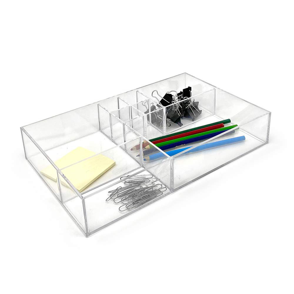 Rebrilliant 8-Compartment Clear Acrylic Drawer Organizer (13" L X 8.1 ...