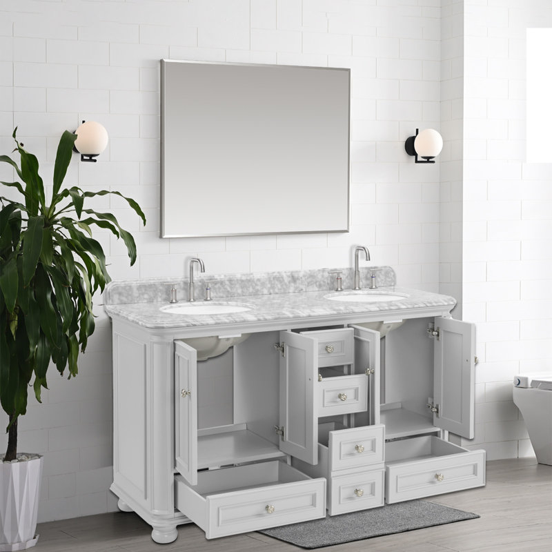 Canora Grey Patchell 60'' Double Bathroom Vanity with Top | Wayfair