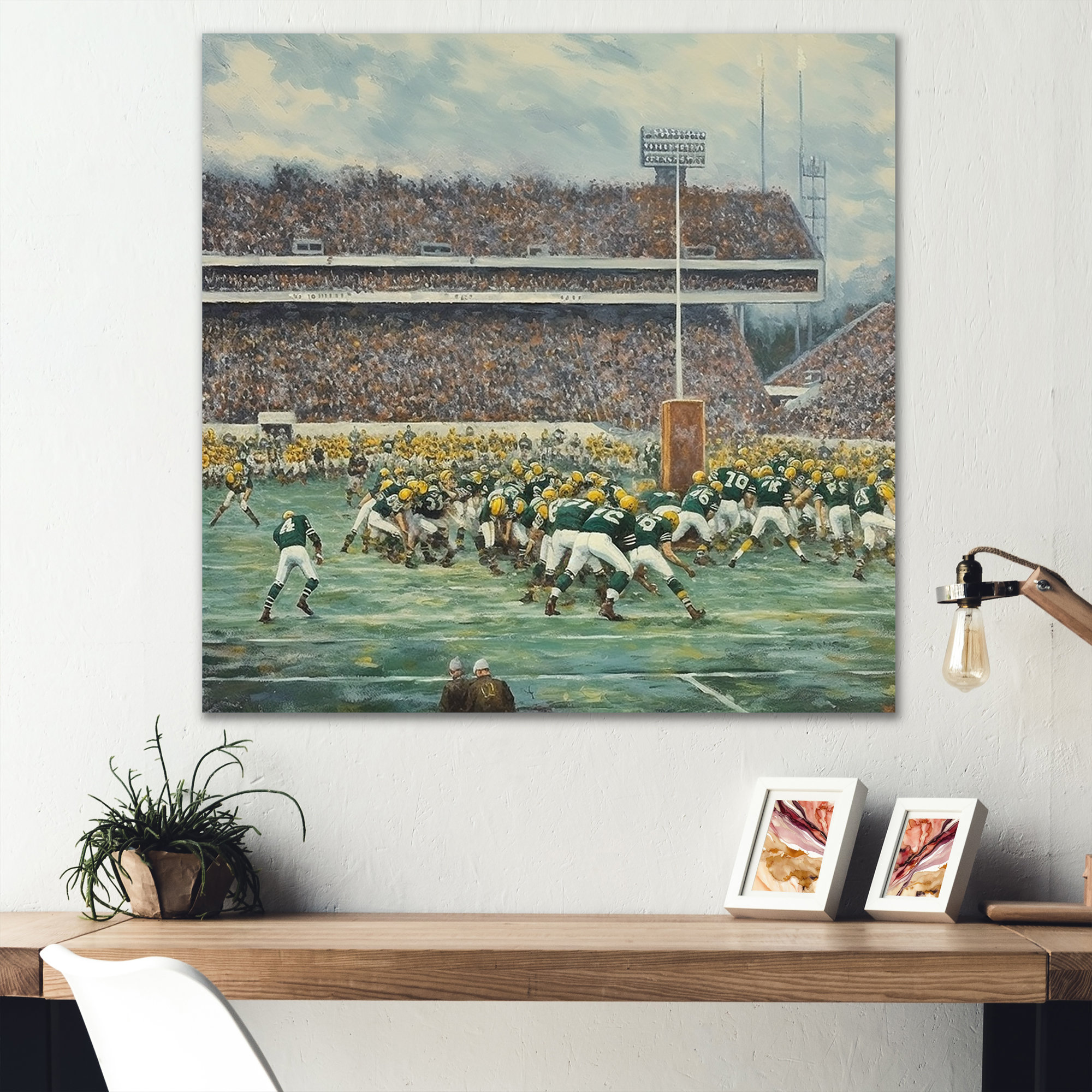 Lark Manor™ Yellow Sporting Football Game - Sport Football Metal Wall ...