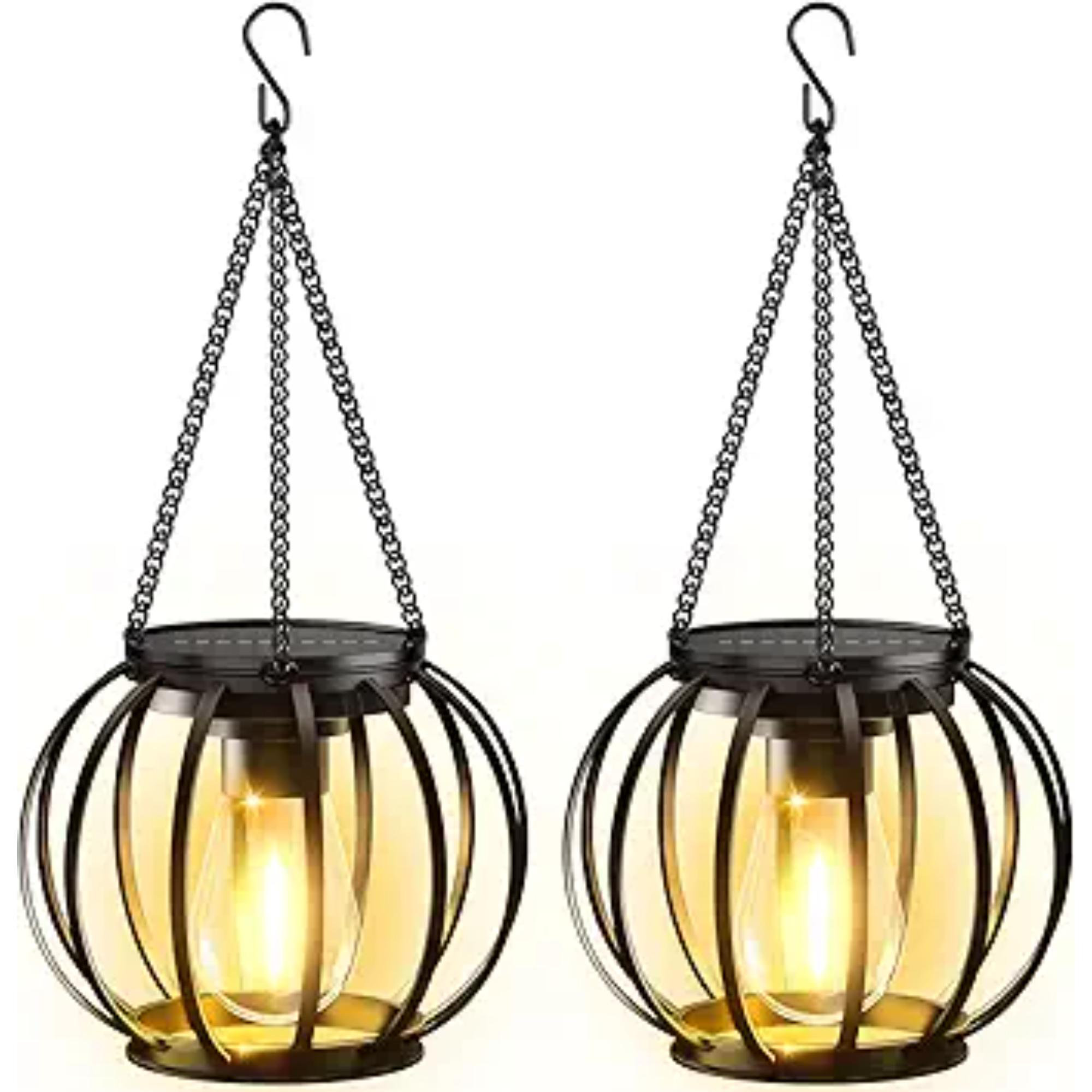 HHA Lanternes solaires pour l'extérieur, lanterne solaire en métal améliorée, lumières solaires ...