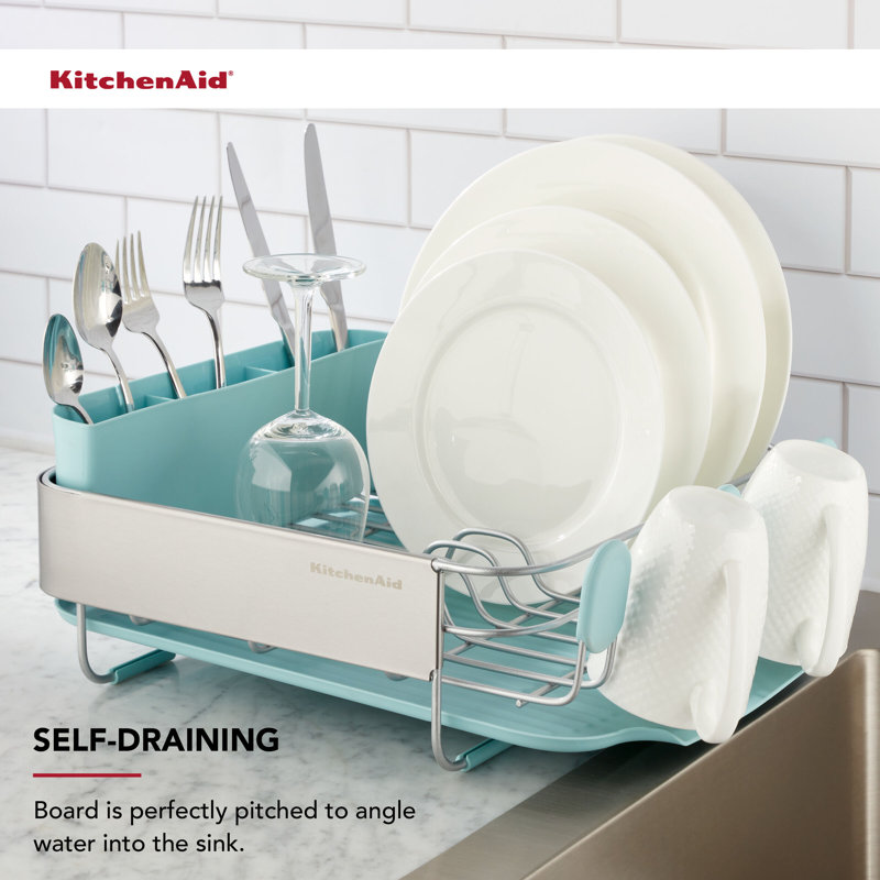 KitchenAid® Kitchenaid Stainless Steel Compact Dish Rack & Reviews ...