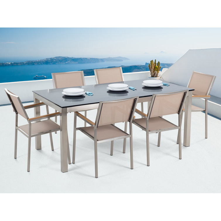 Dakota Fields Sharon Rectangular 6 - Person 180cm Long Dining Set with ...