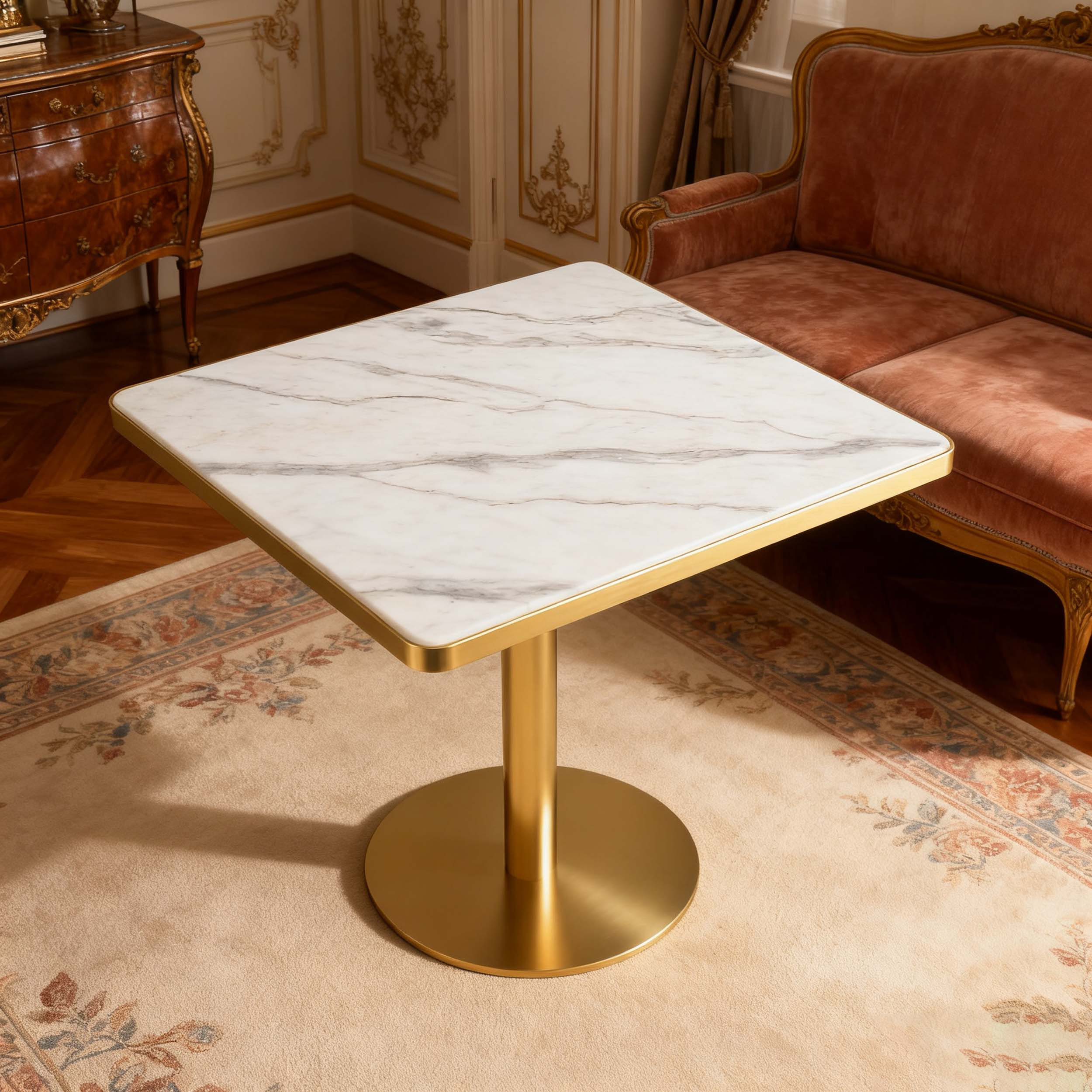 George Oliver Square Modern Dinning Table 31.5 Inches Bistro Table With ...