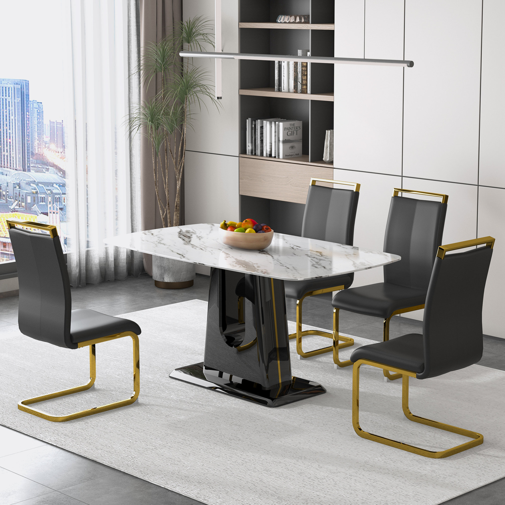 Mercer41 Allayne Rectangular 63'' L x 35.4'' W Dining Set | Wayfair