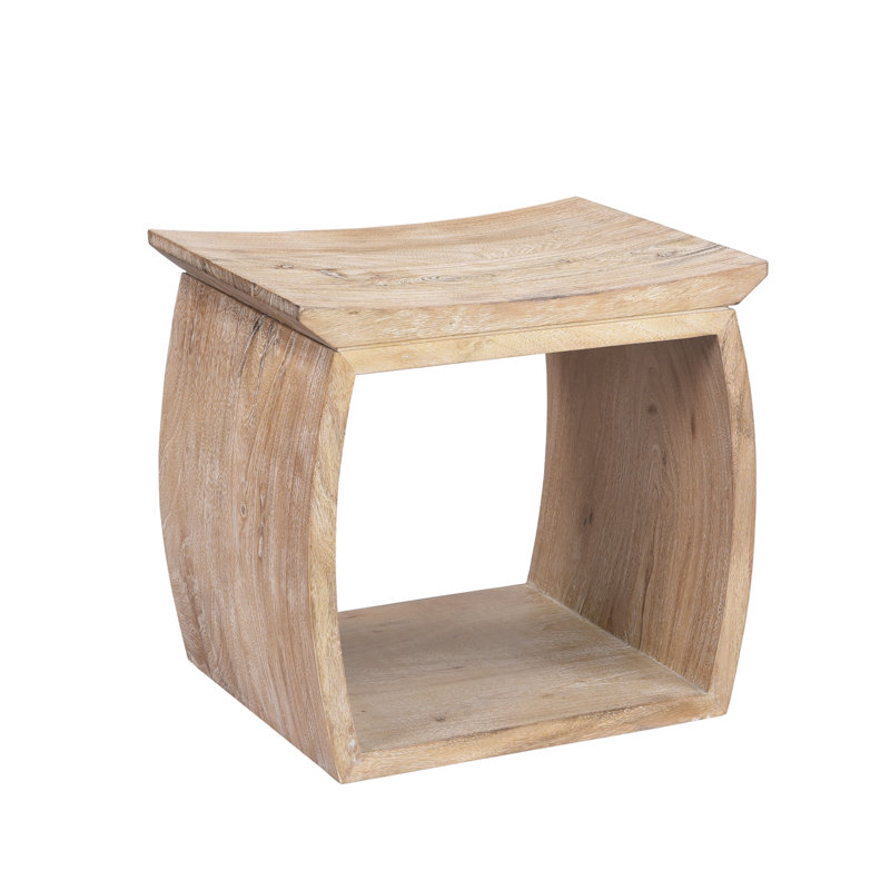 Millwood Pines Contemporary Solid Wood Accent Stool | Wayfair