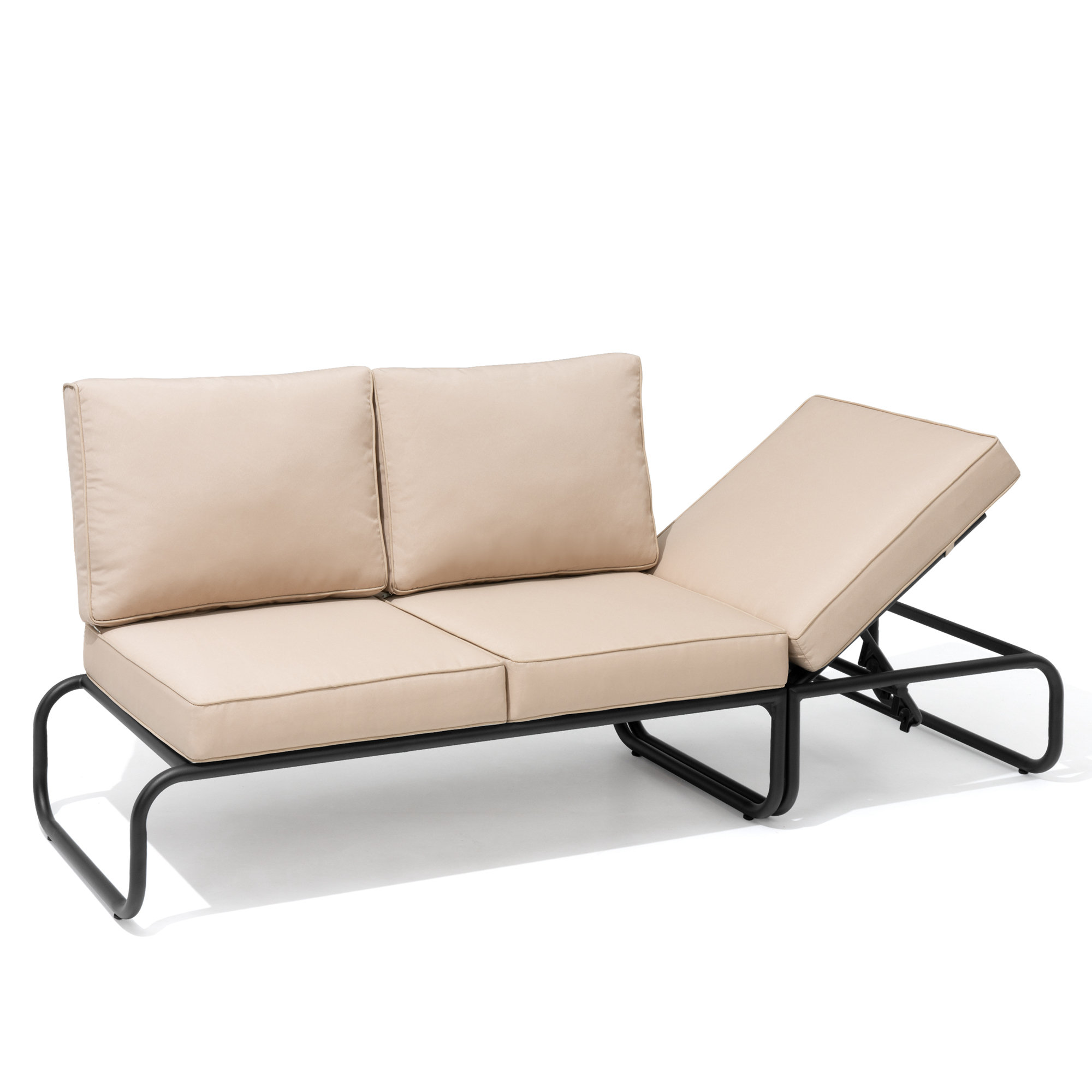 Ebern Designs Shataka 76.4'' Wide Outdoor Reversible Patio Sofa with ...