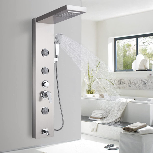 Senlesen 44.29'' Shower Panel with Fixed Shower Head | Wayfair