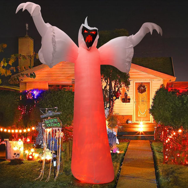 The Holiday Aisle® Halloween Inflatable 12 FT Scary Blow Up Ghost ...