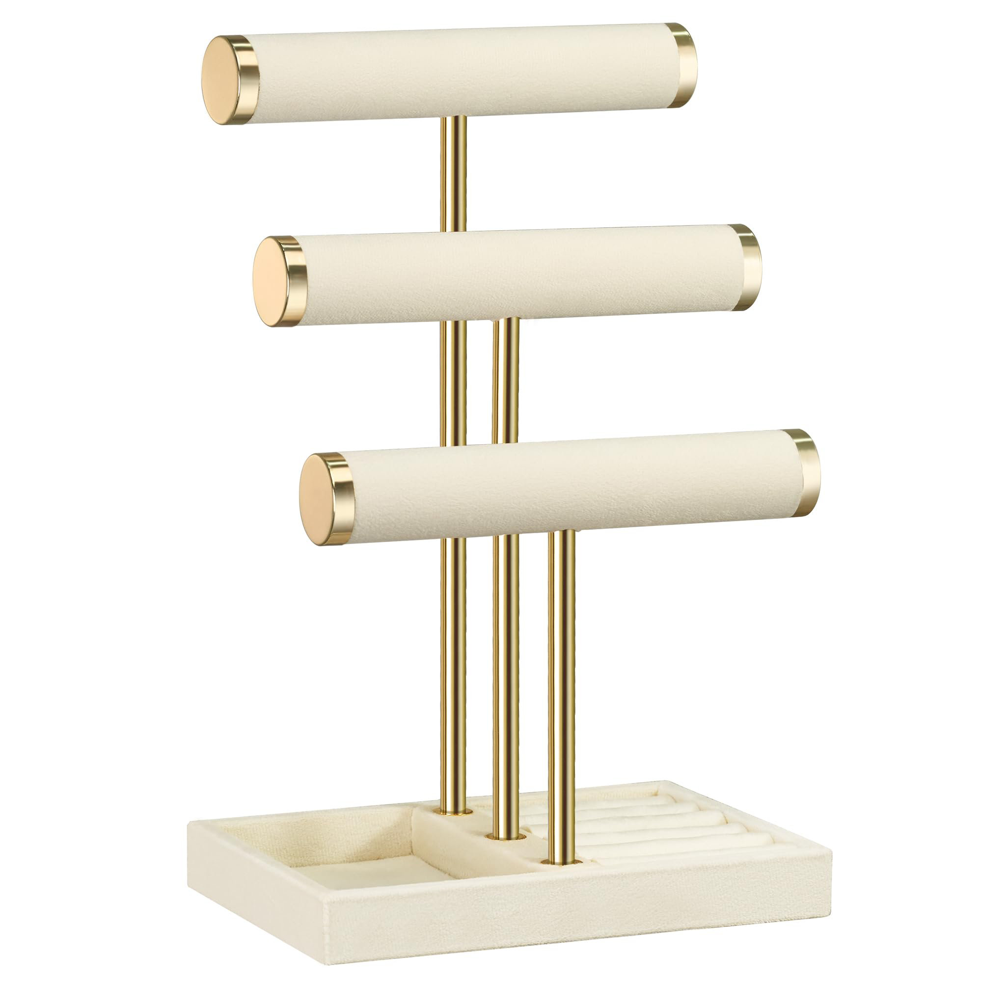 Mercer41 3-Tier Detachable T-Shaped Black Velvet Bracelet Rack For ...