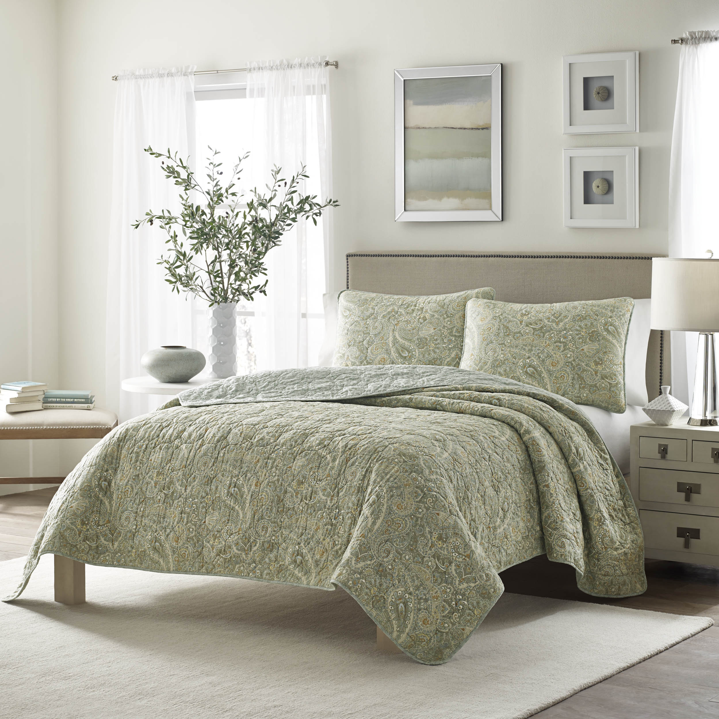 Stone Cottage Bedding Stone Cottage Emilia Light Green Reversible ...
