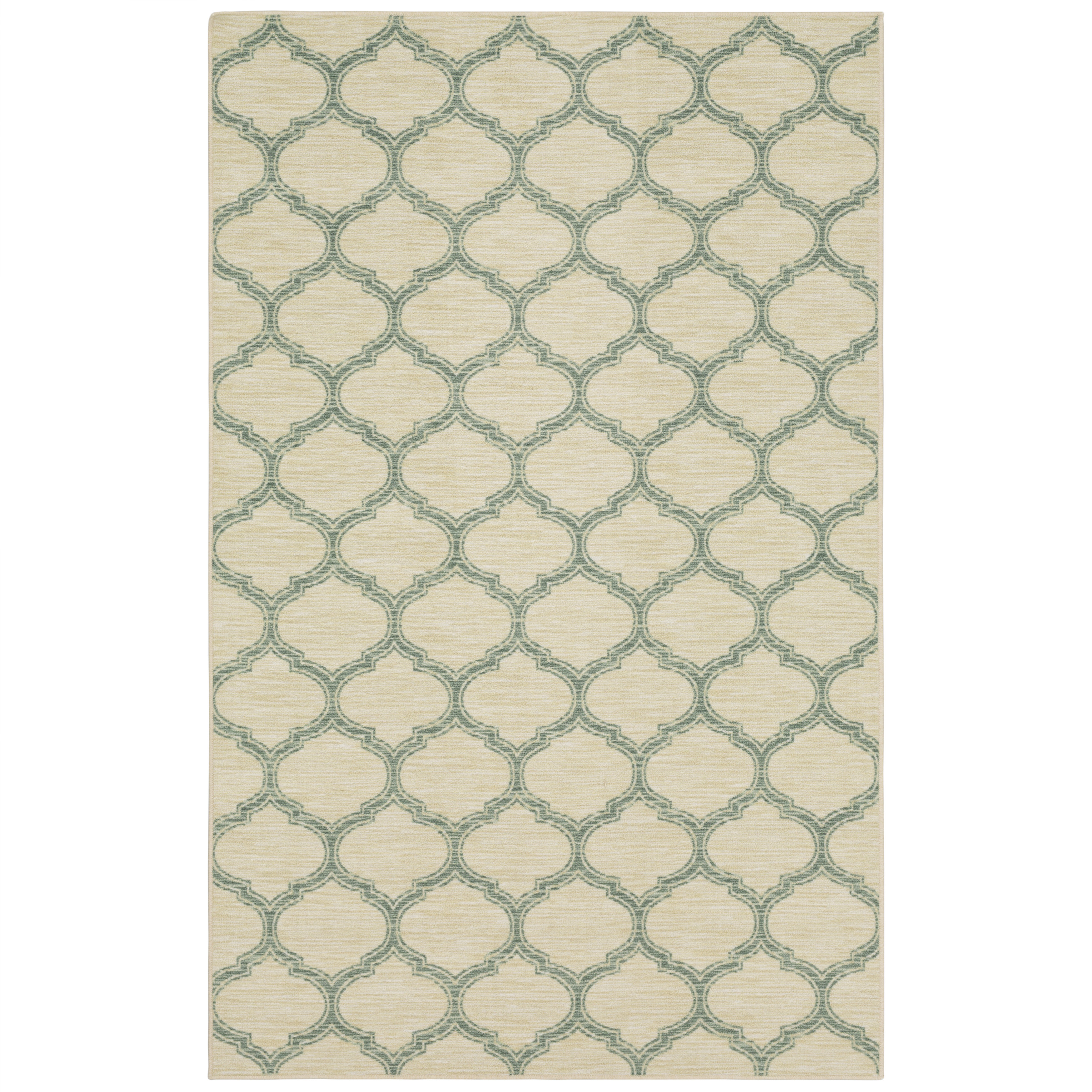 Mohawk Home Woodbridge White/Blue Transitional Geometric Area Rug | Wayfair