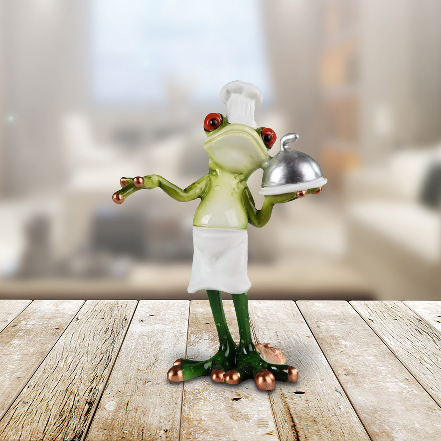 Trinx 6"H Frog Chef Funny Animal Figurine | Wayfair