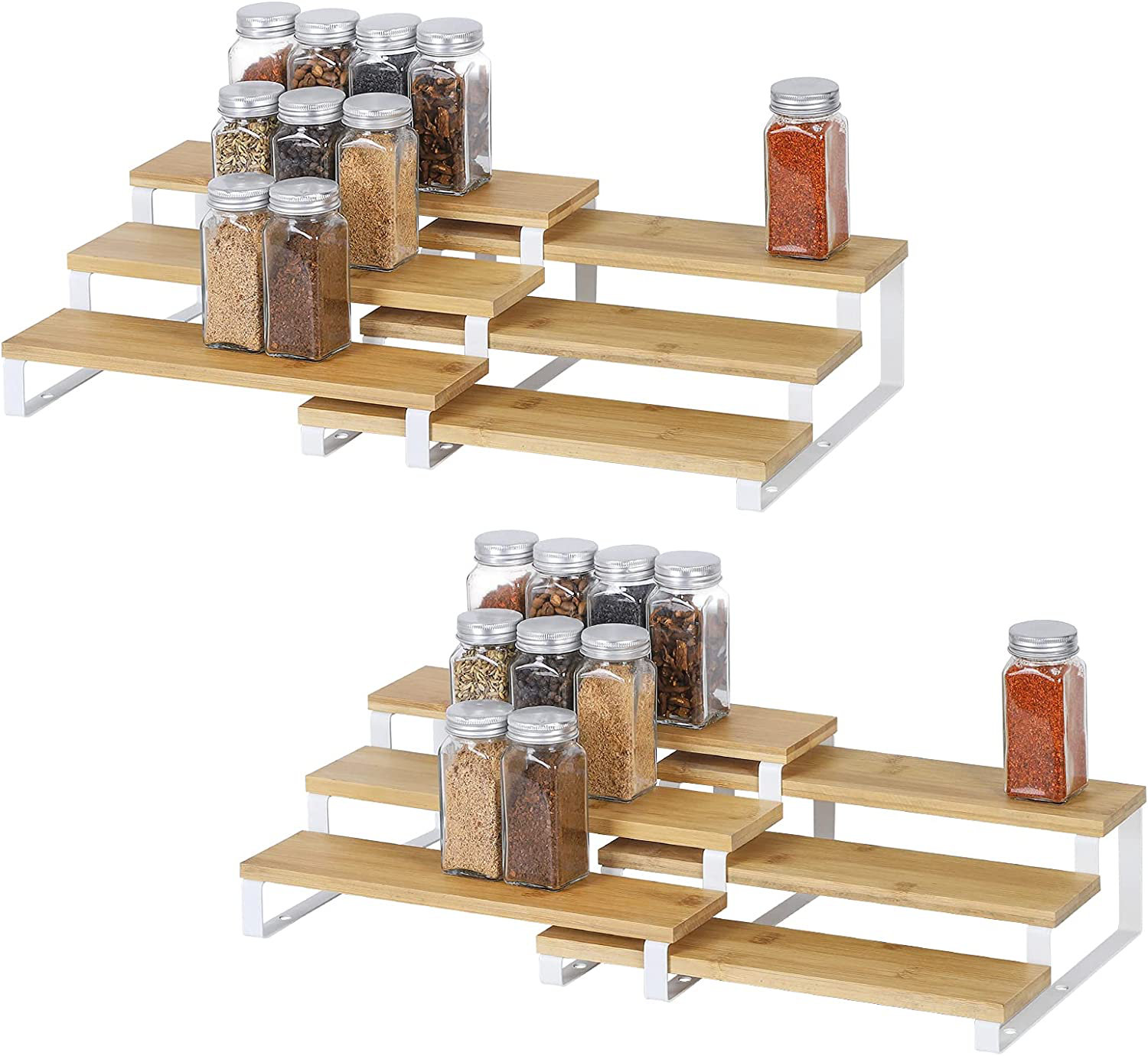 Latitude Run® 2 Piece 3-Tier Step Expandable Spice Rack Set | Wayfair