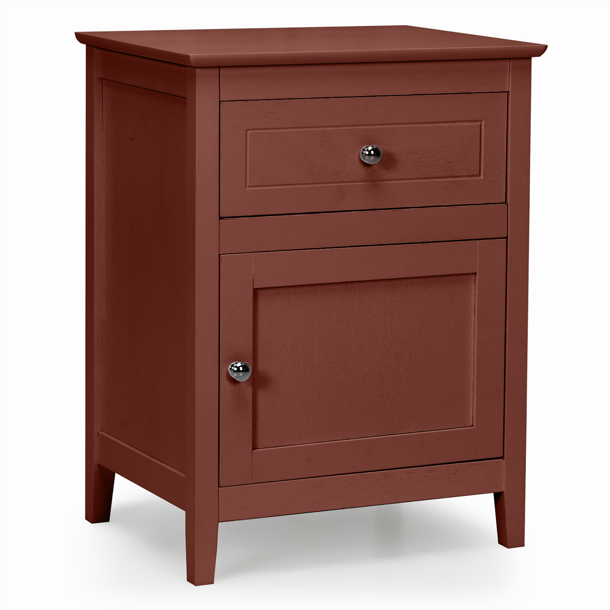 Red Barrel Studio® 25'' Tall 1 - Drawer Nightstand in Cherry | Wayfair