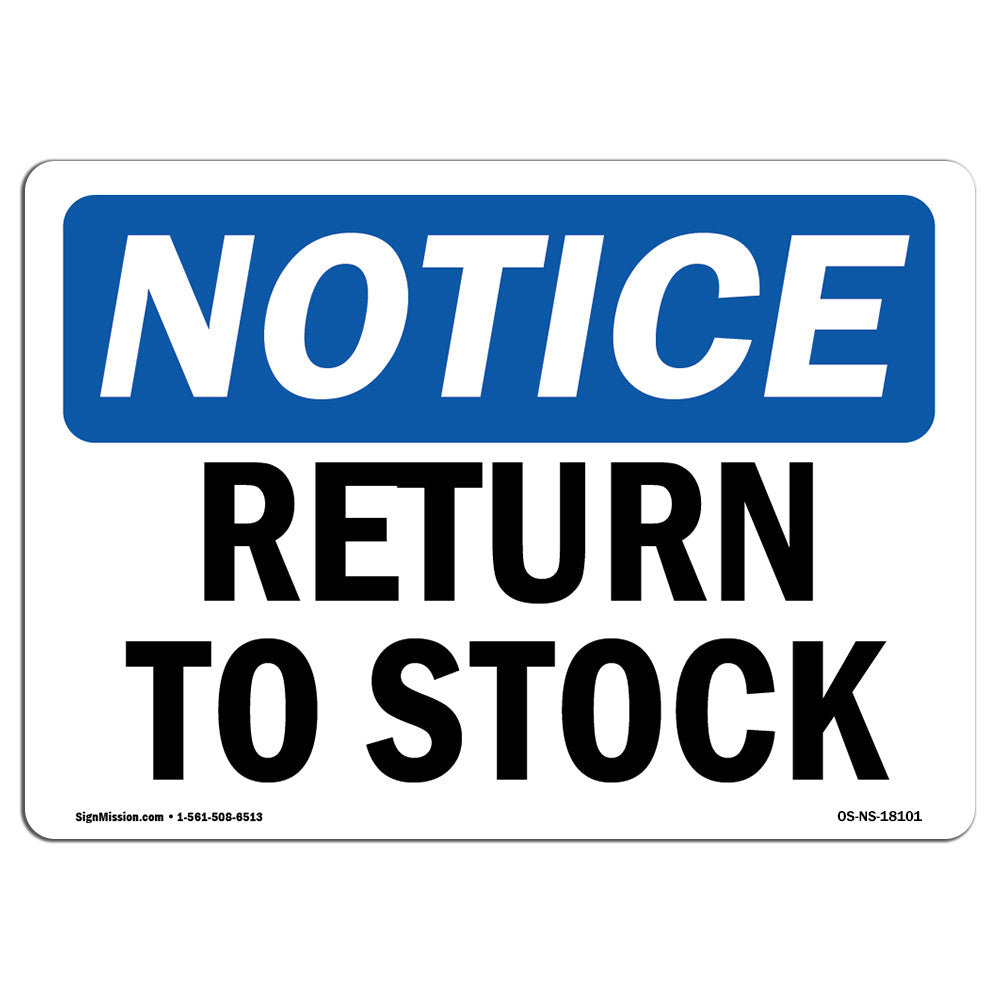 SignMission Return to Stock Sign | Wayfair