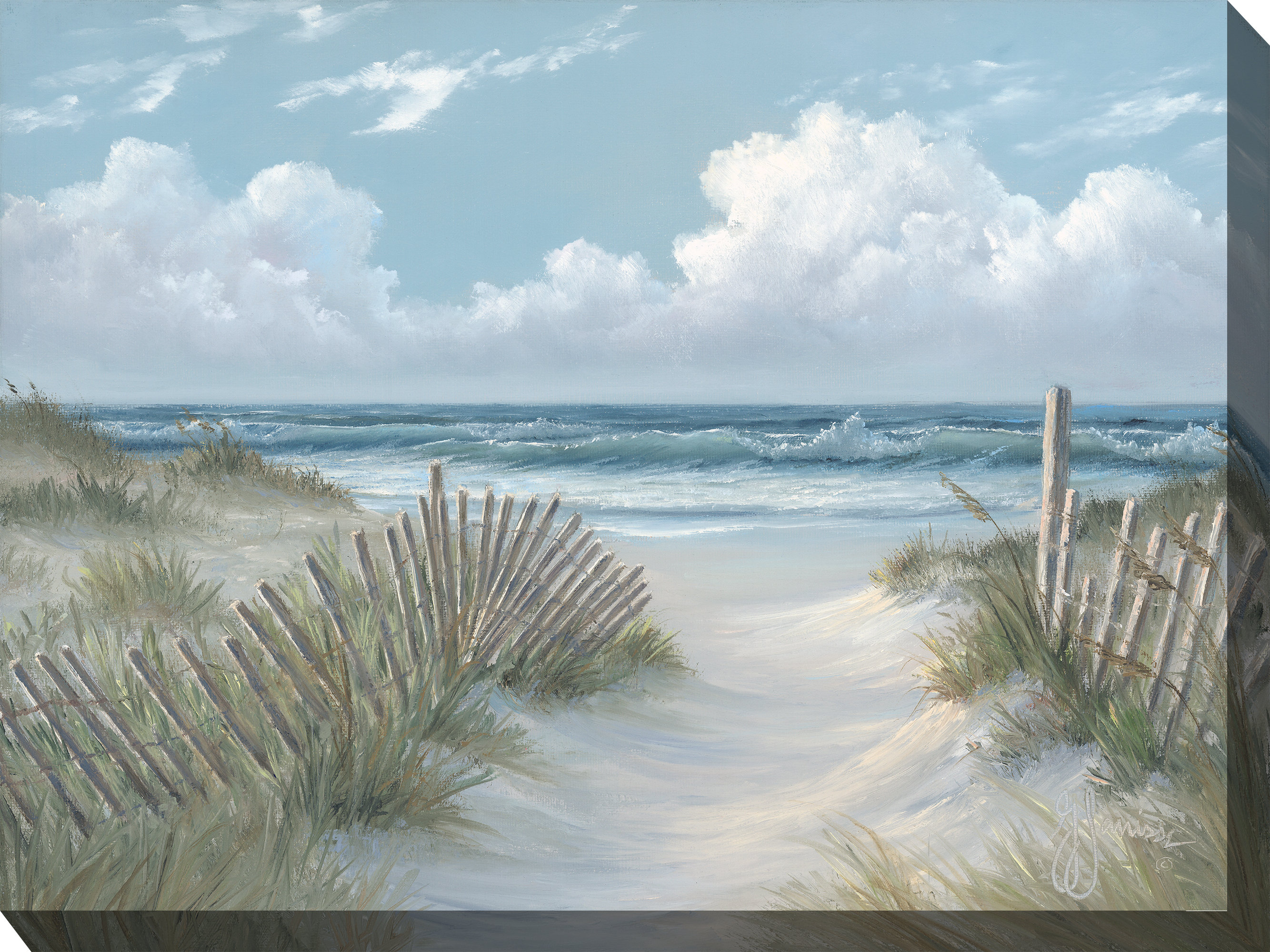 Dovecove Coastal Morning All Weather Outdoor Art | Wayfair