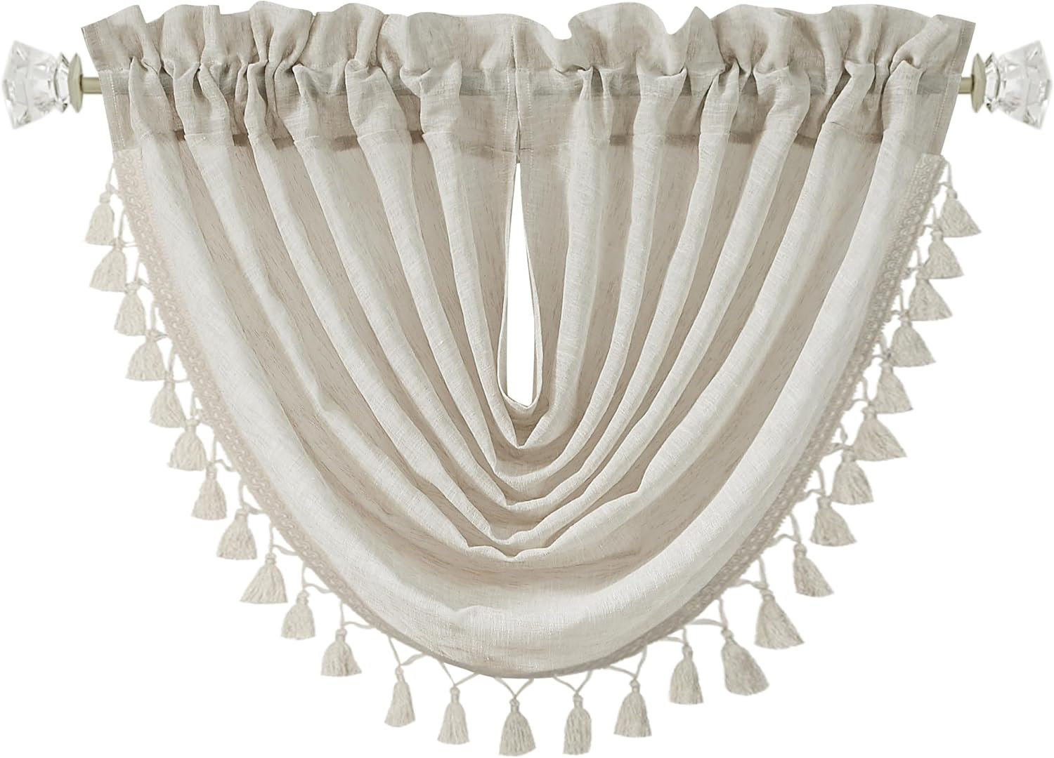 Nivozu Waterfall Valance with Tassel Accessories | Wayfair