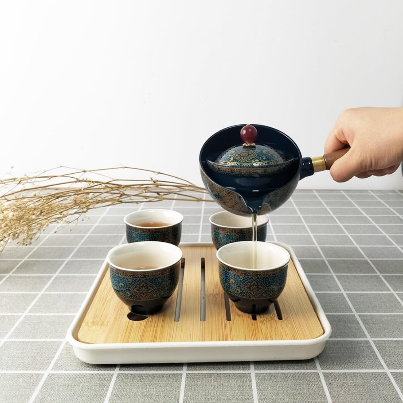 Red Barrel Studio Ceramic Tea Set Gongfu Tea Set Portable Teapot Set ...