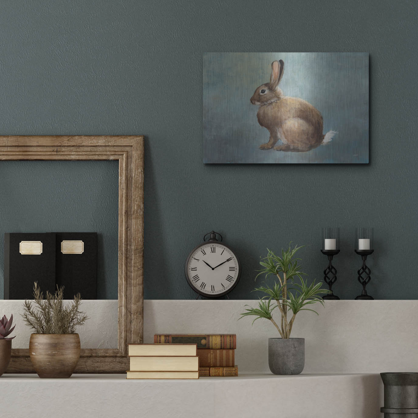 Luxe Metal Art 'Country Hare 2' by Julia Purinton Metal Wall Art | Wayfair