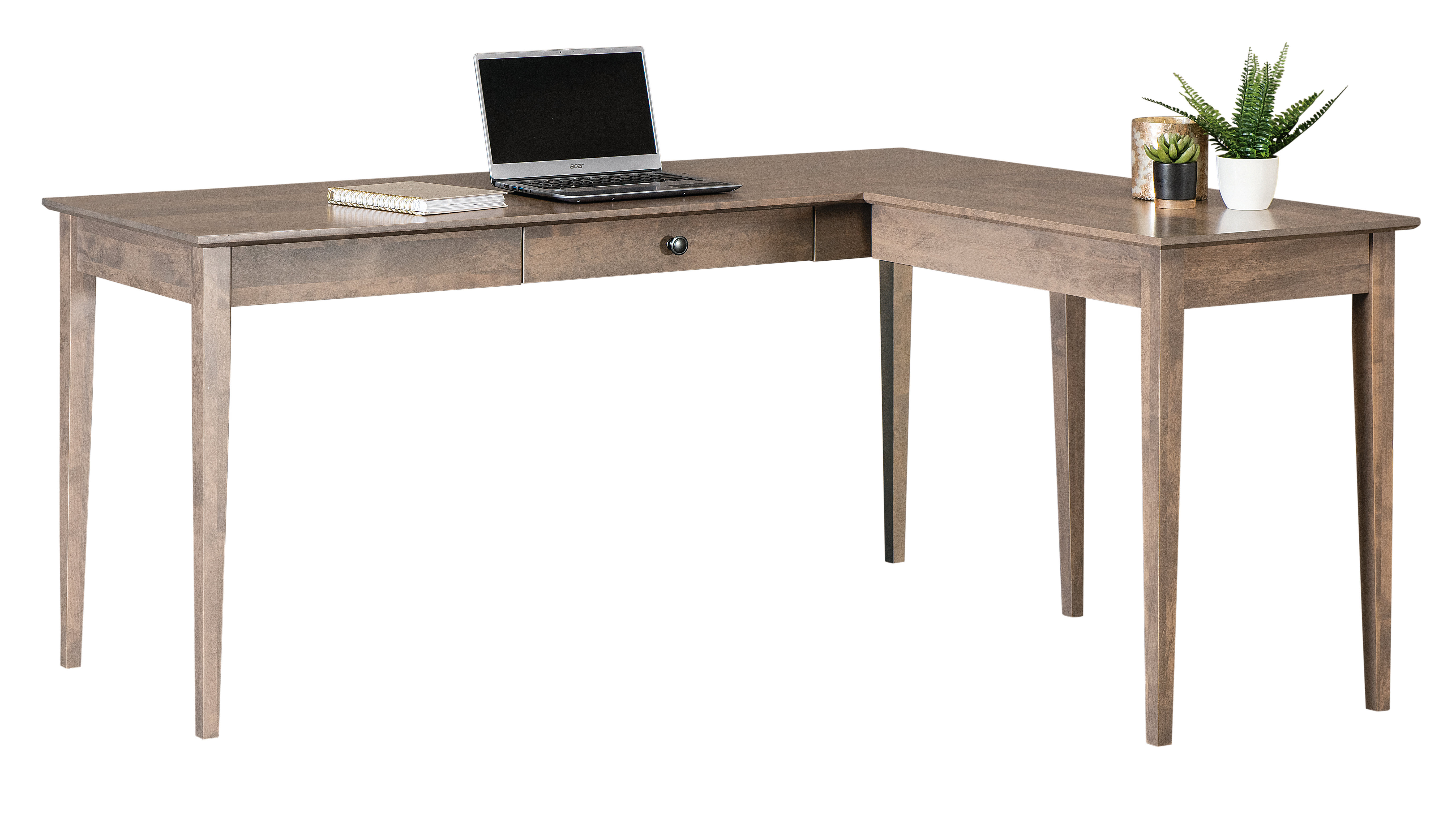 Foundry Select Malani Solid Wood Writer's L-Shape Desk & Reviews | Wayfair