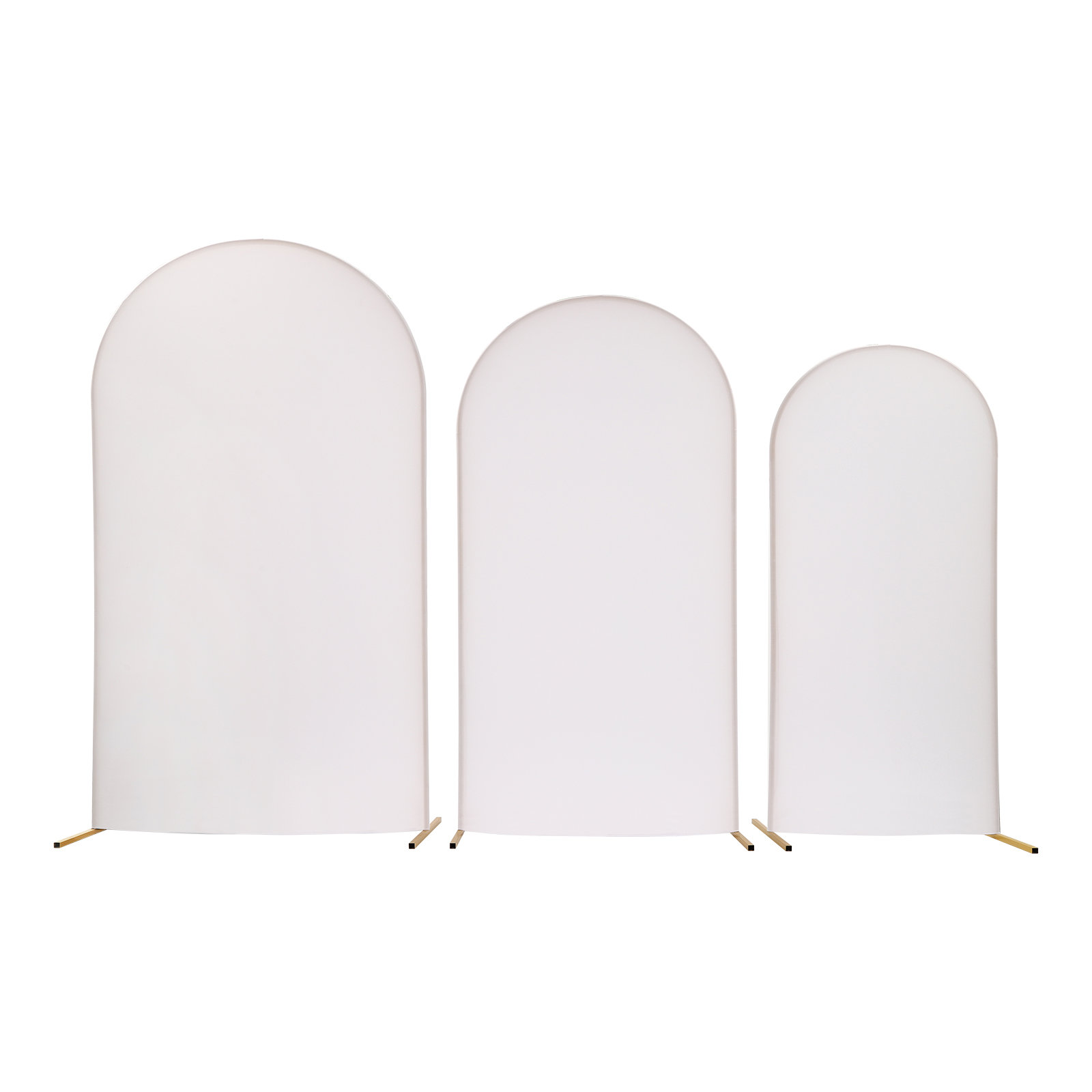 YaoTown 3Pcs Metal Wedding Arch Backdrop Stand Set W/ Cover - Wayfair ...