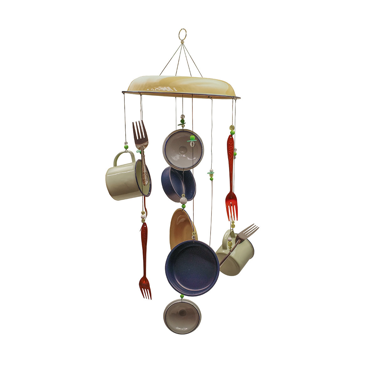 Arlmont & Co. Utensils Outdoor Wind Chime Enamel Dish Camping Pots Pans ...