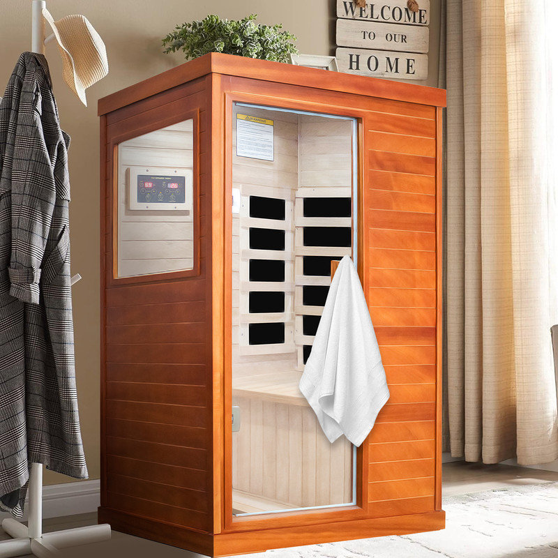PAPER GOAT POST, LLC 1 person far infrared Indoor sauna | Wayfair