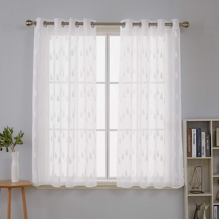 17 Stories Raynia Polyester Light Filtering Grommet / Eyelet Curtain ...
