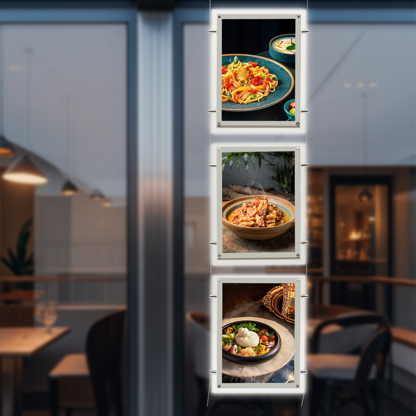 Hokku Designs A3 Acrylic Backlit Picture Frames For Advertising (3-Pack ...